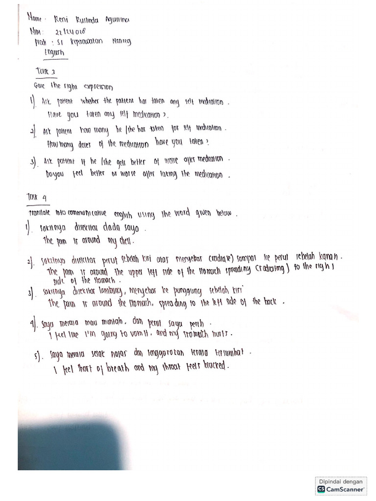 Task 3, 4 and Dialogue Reni | PDF