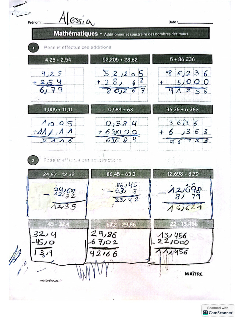 Maths décimaux | PDF