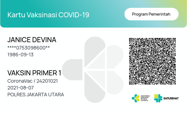 Vaccine Certificate Dose 1 Janice Devina 530 | PDF