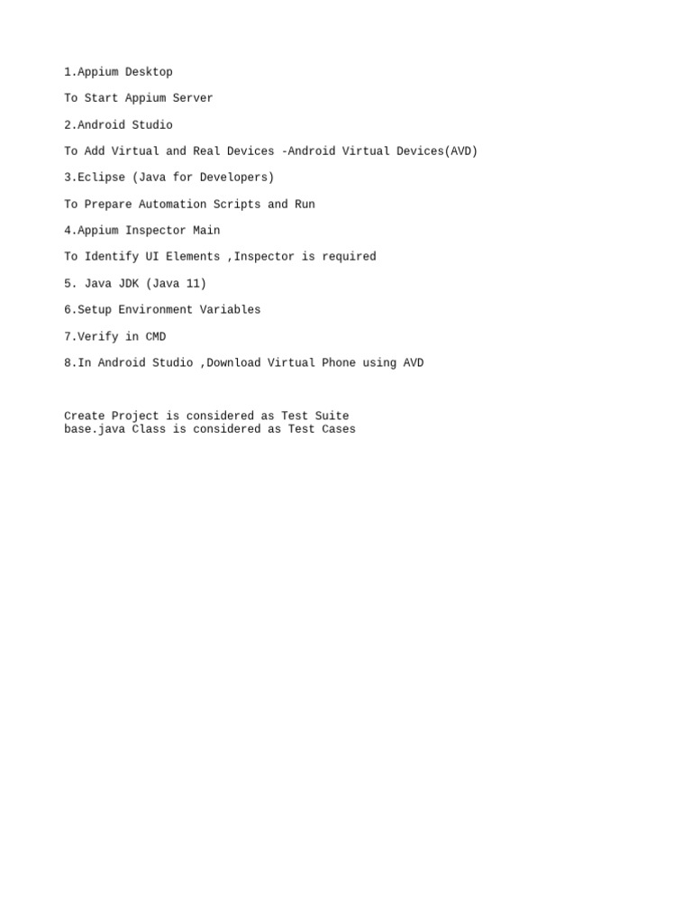 Appium Setup and Automation Guide | PDF