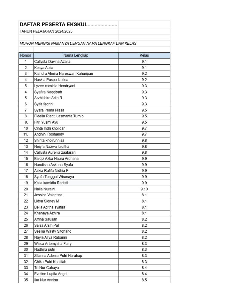 .trashed-1734740929-DAFTAR PESERTA EKSKUL SEMESTER GANJIL 2024-2025 | PDF