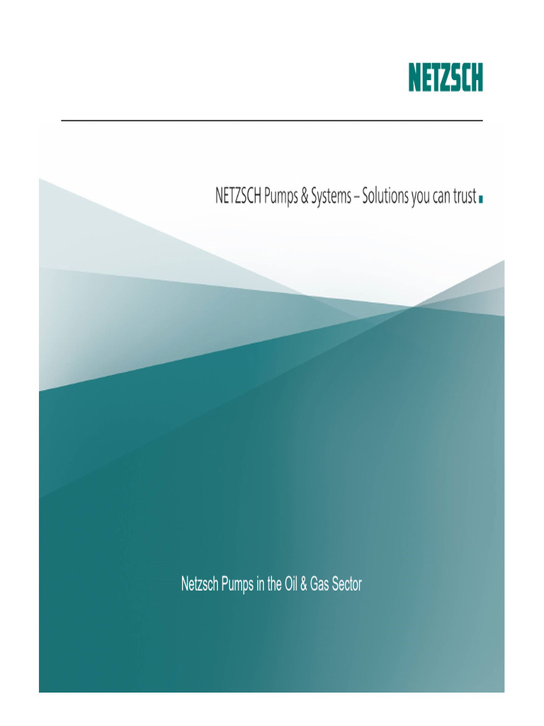 Netzsch Oil+Gas Presentation (Comprehensive) | PDF | Pump | Viscosity Netzsch Oil+Gas Presentation (Comprehensive) | PDF | Pump | Viscosity