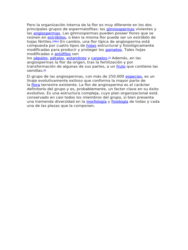 Gimnospermas Angiospermas Estróbilos Hojas Gametos Antófilos Sépalos ...