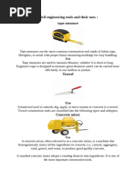 Construction Tools List With Pictures | PDF | Concrete | Tools