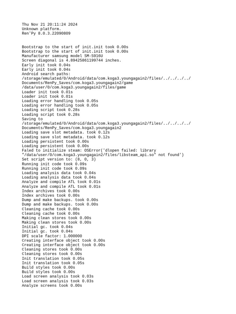 log | PDF | Booting | Android (Operating System)
