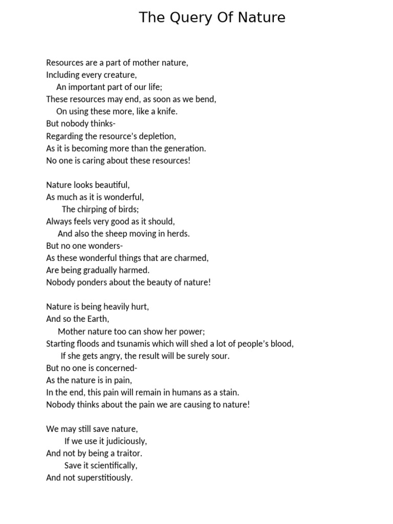 The Query of Nature | PDF