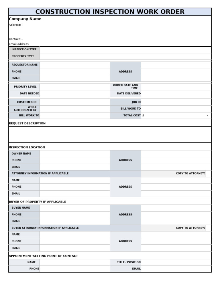 13 Construction Inspection Order | PDF
