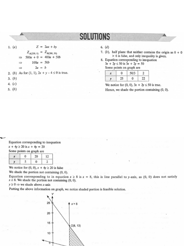 Sol Chapter 12 Linear Programming | PDF
