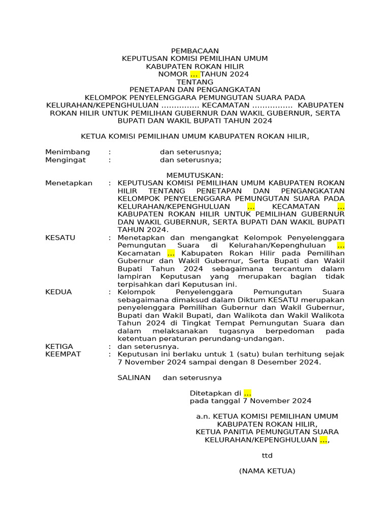 Baca Keputusan KPPS | PDF