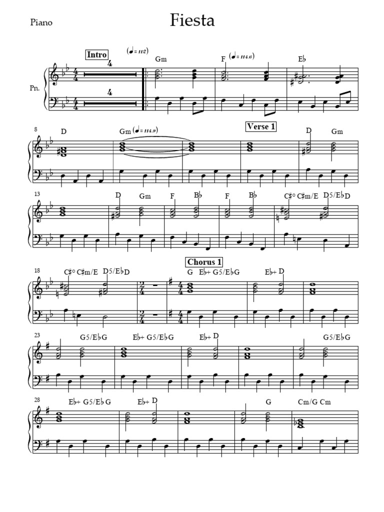 Fiesta - Piano | PDF