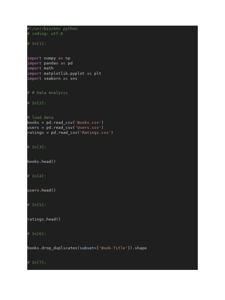 Code - Recommender System | PDF | Mean