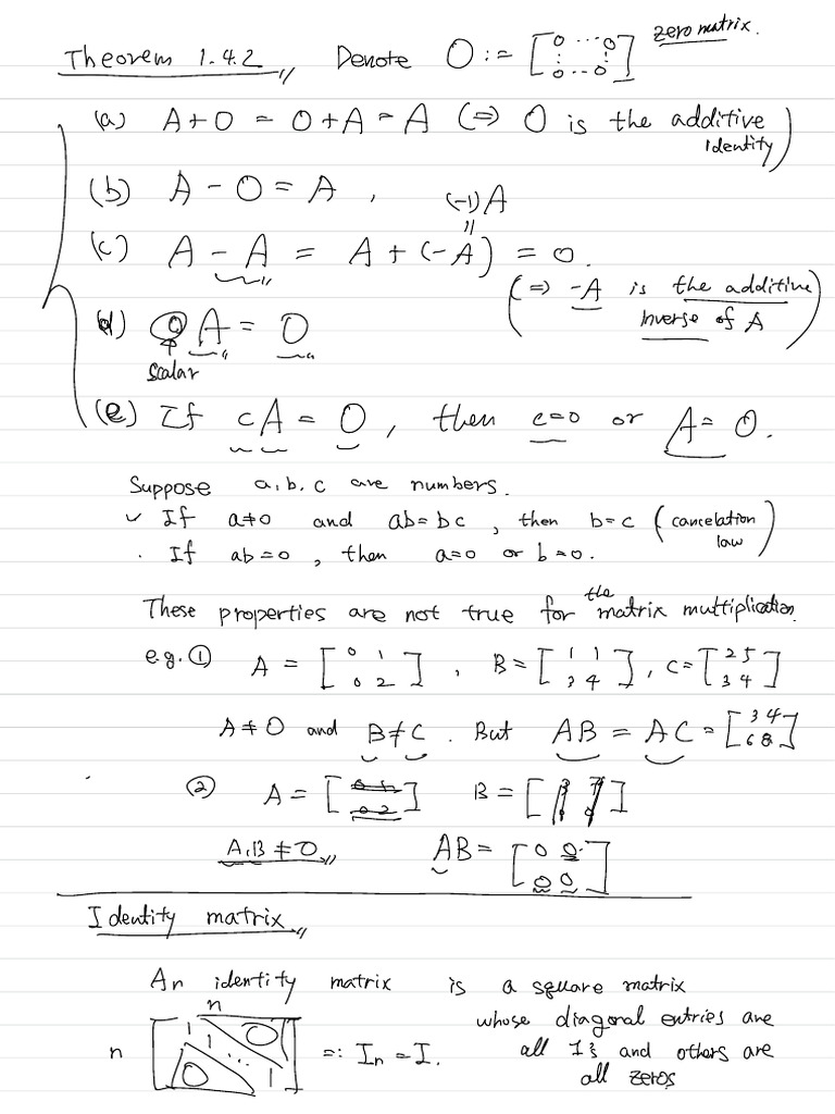 선형대수 0919 | PDF | Matrix (Mathematics) | Matrix Theory