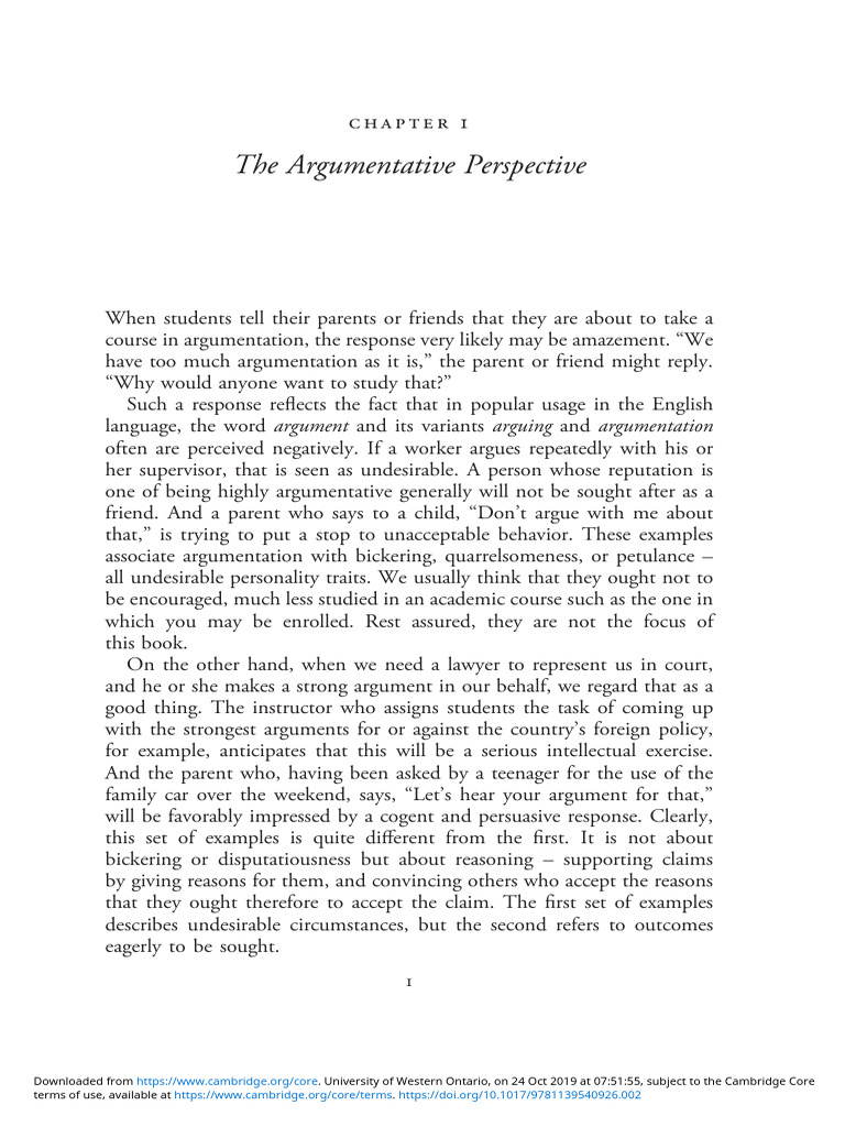 Zarefsky - The Practice of Argumentation | PDF | Rhetoric | Argument