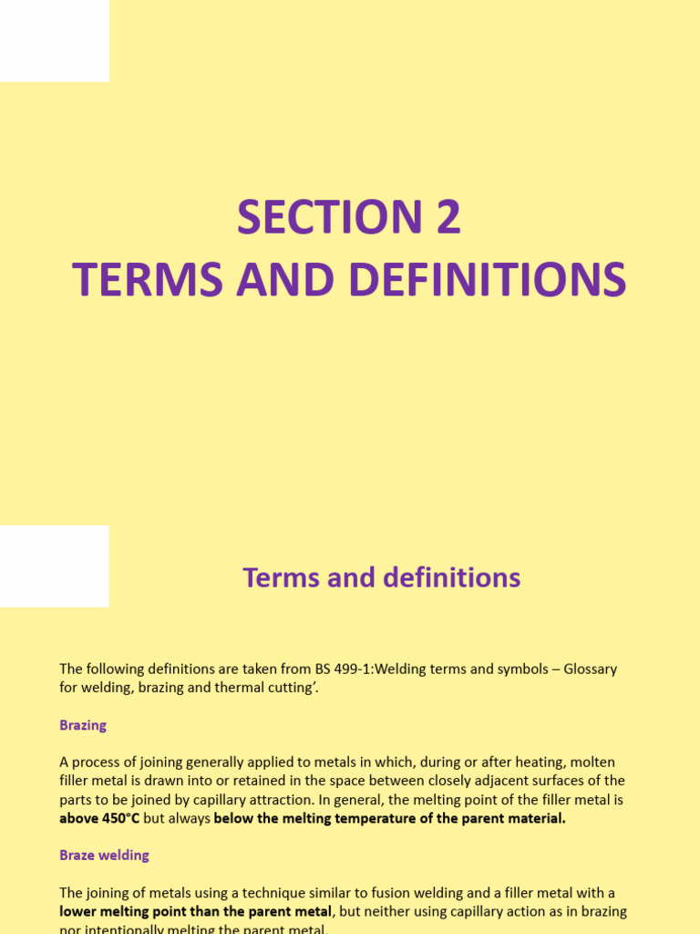 Section 2 Terms and Definitions | PDF | Welding | Construction