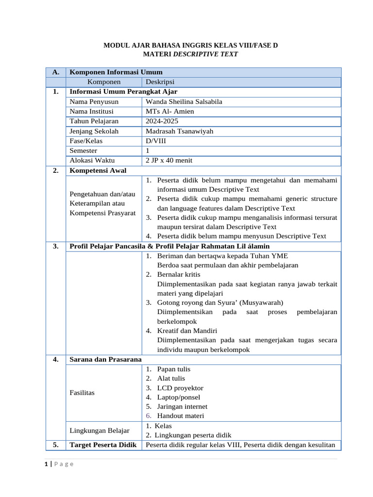 Modul - Ajar - Kel.5 - Esp (Fixed) | PDF