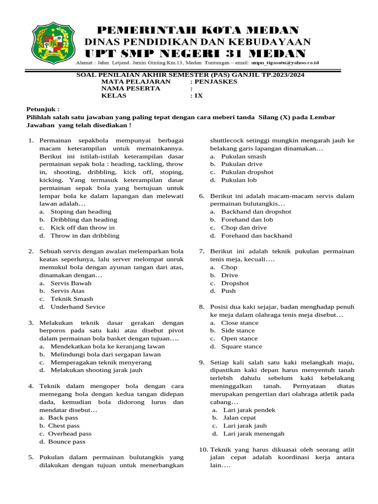 PAS IX Ganjil 2024 | PDF