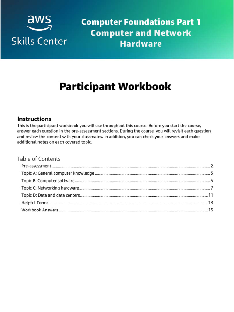 Participant Workbook: Computer Foundations Part 1 | PDF | Operating System | Byte