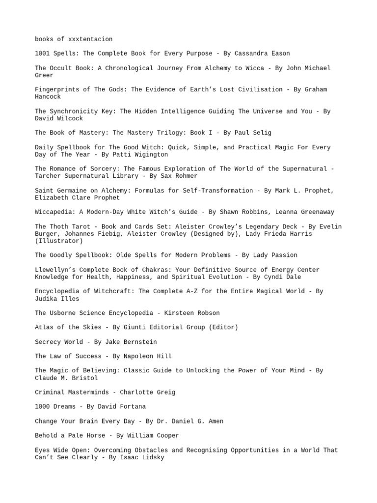 Books of Xxxtentacion | PDF
