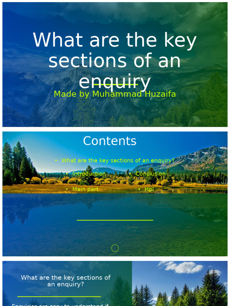 Enquiry Structure Guide | PDF