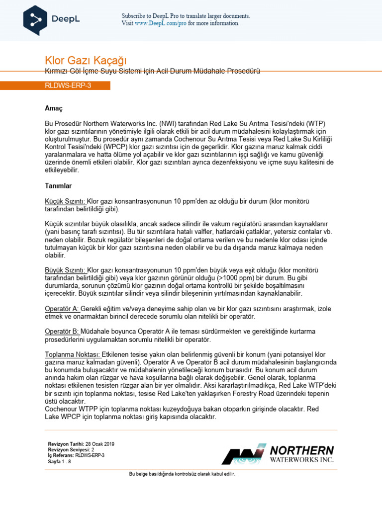 Chlorine-Gas-Leak-RLDWS-ERP-3 tr | PDF