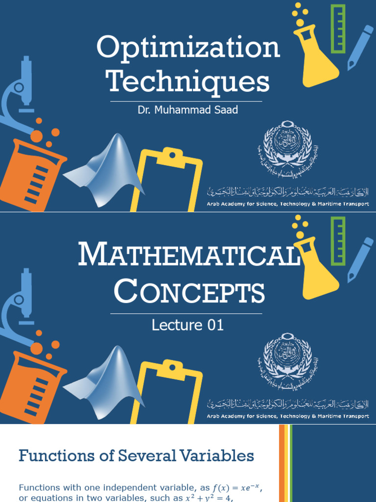 01 - Mathematical Concepts | PDF | Derivative | Function (Mathematics)