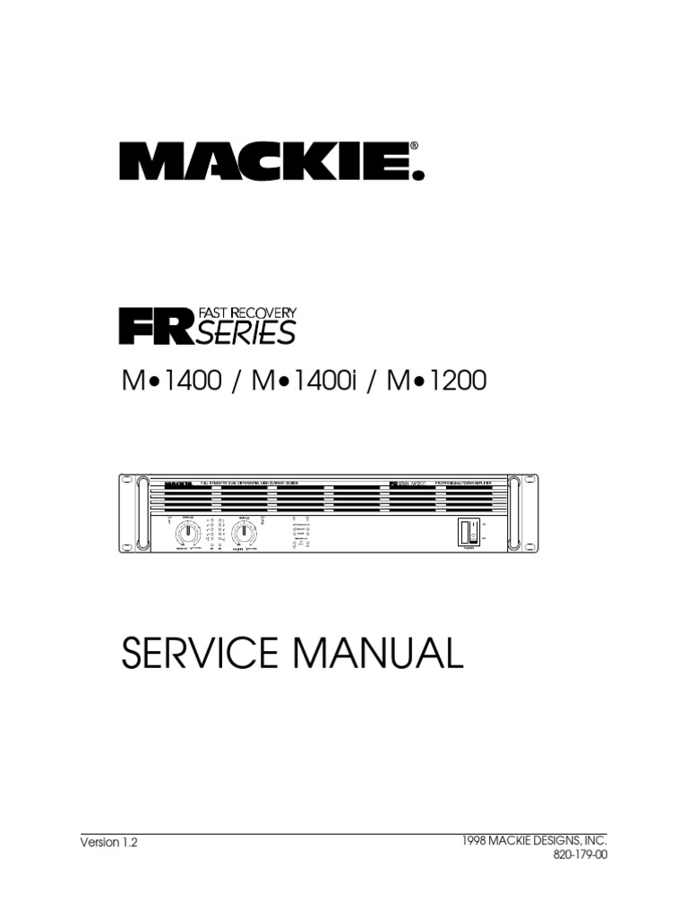 Mackie M•1400i Service Manual | PDF | Electricity | Sound Technology