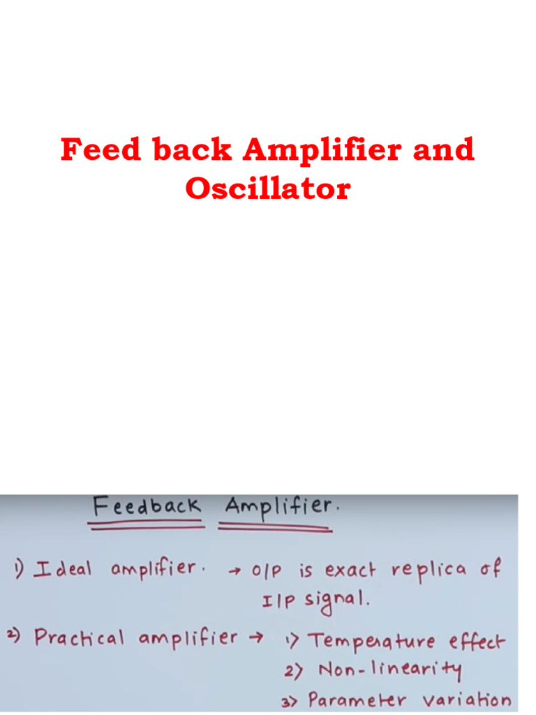 Unit 4 Feed Back Amplifier and Oscillator | PDF