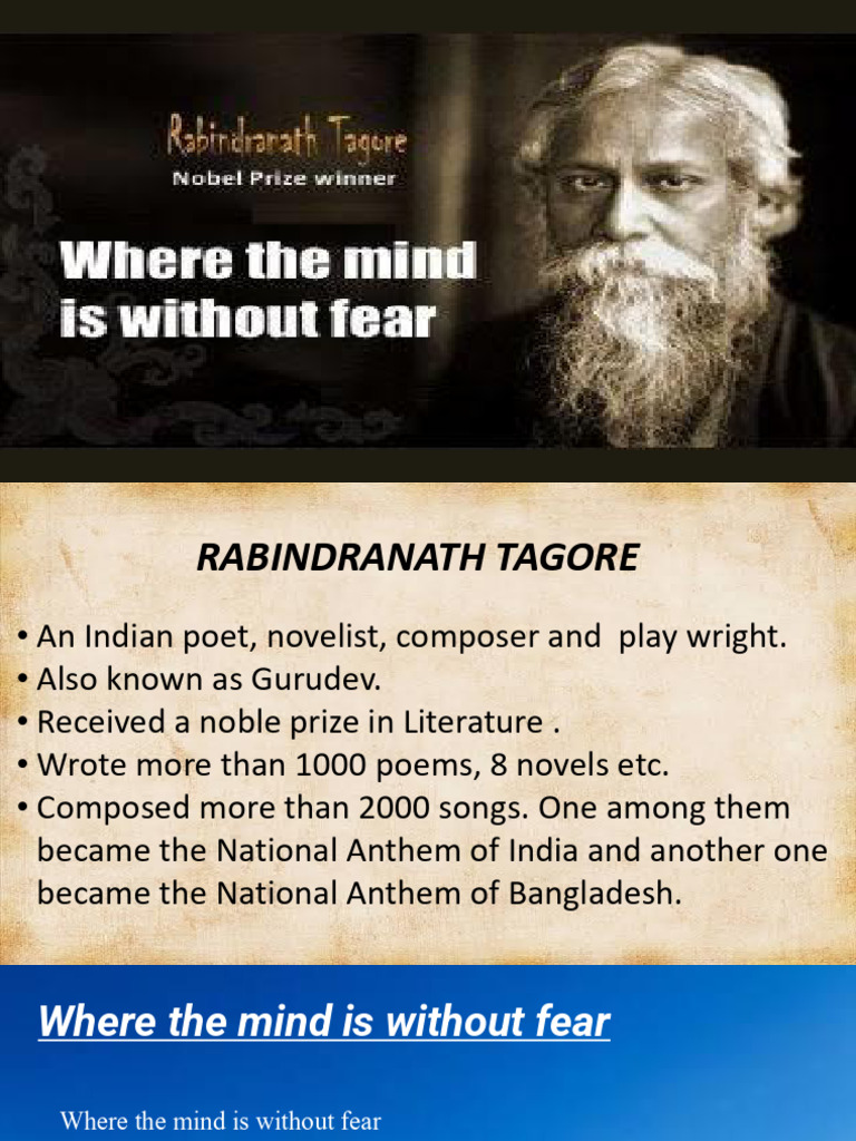 Where the mind is without fear poem | PDF