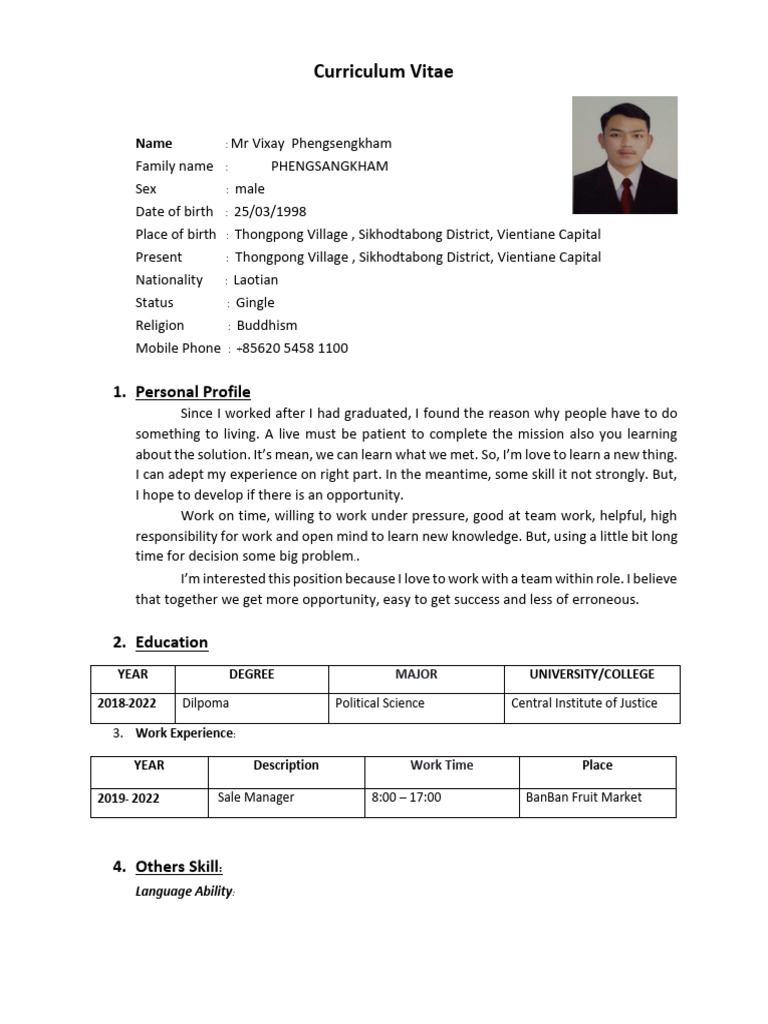 CV MR OFFEE | PDF