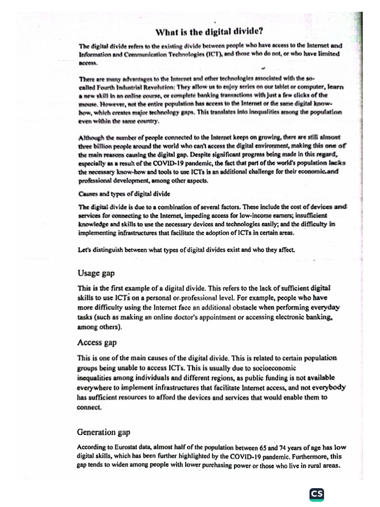 Digital Divide | PDF