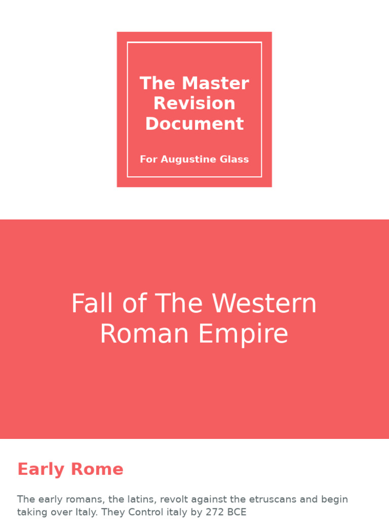 Human History - The Master Revision Document | PDF | Danelaw | Ancient Rome