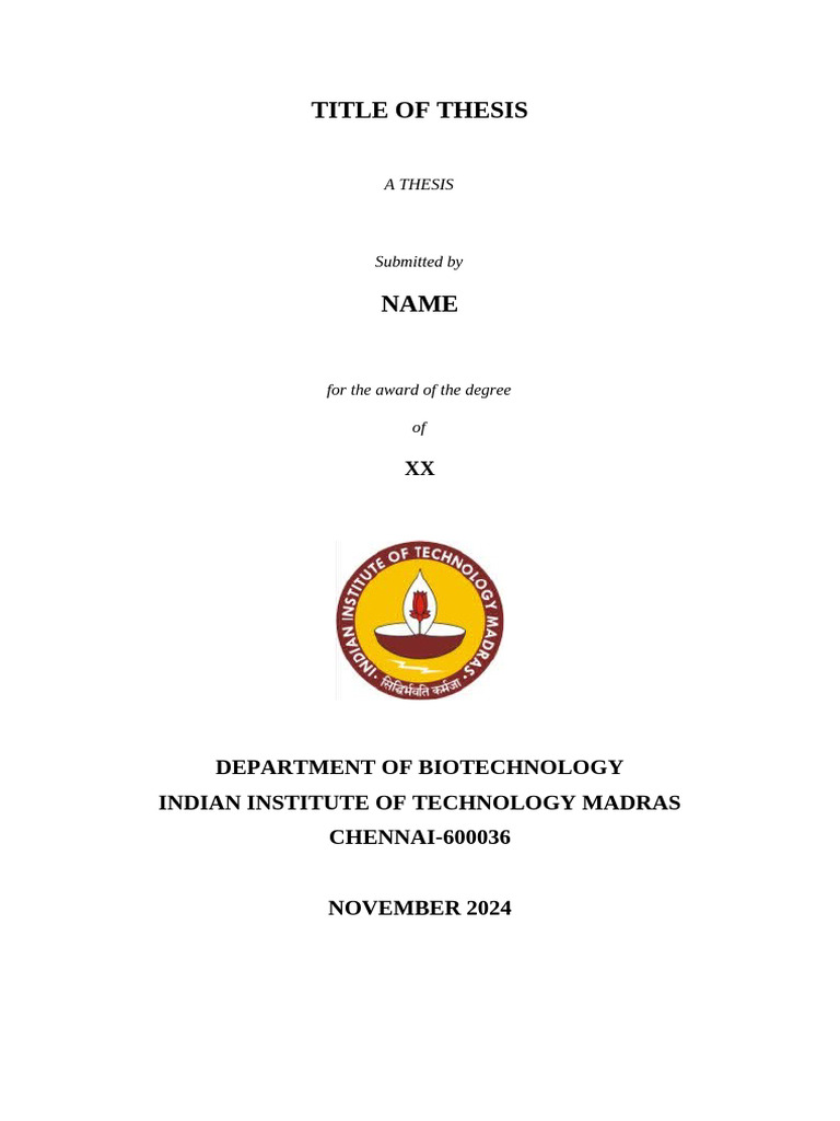 Thesis on Biological Engineering Research | PDF | Applied And ...