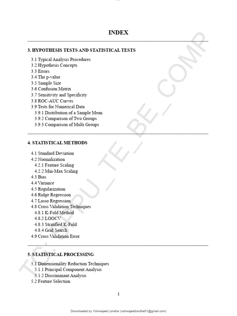 Computational Stats Aiml Notes | PDF | Statistical Hypothesis Testing ...
