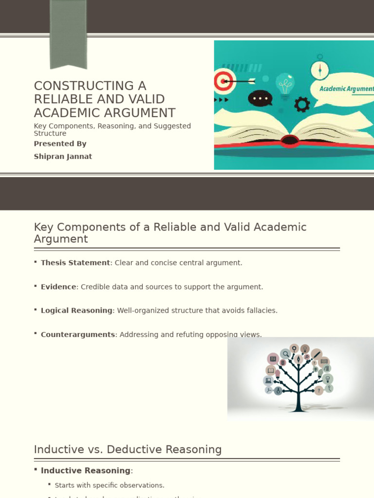 Constructing A Reliable and Valid Academic Argument | PDF | Argument | Deductive Reasoning