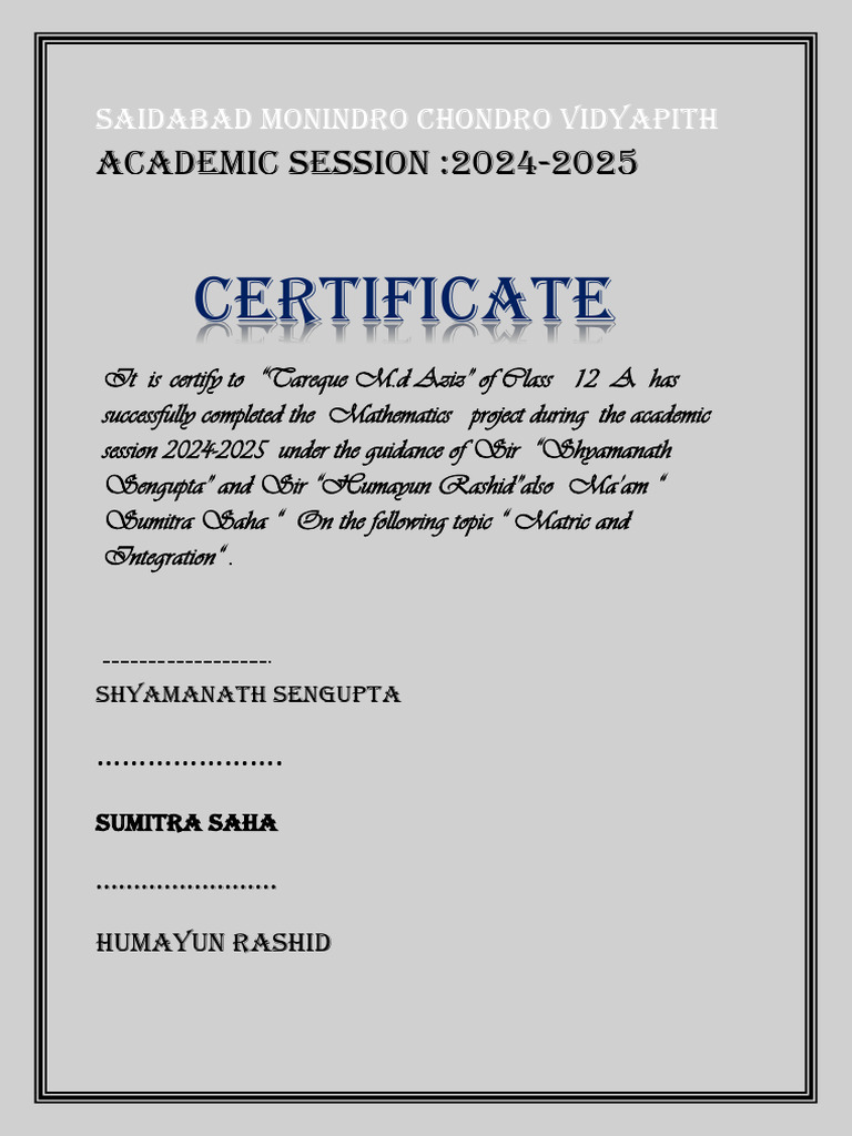 Mathemtaic .Certify | PDF