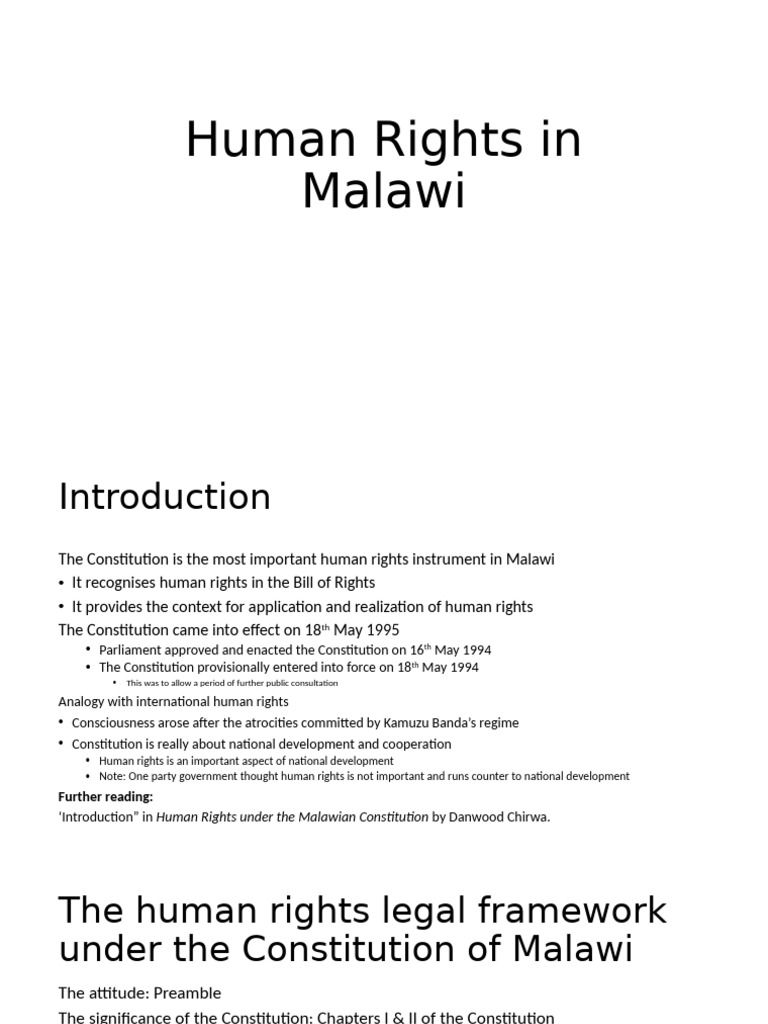Introductory presentation | PDF | Human Rights | Constitution