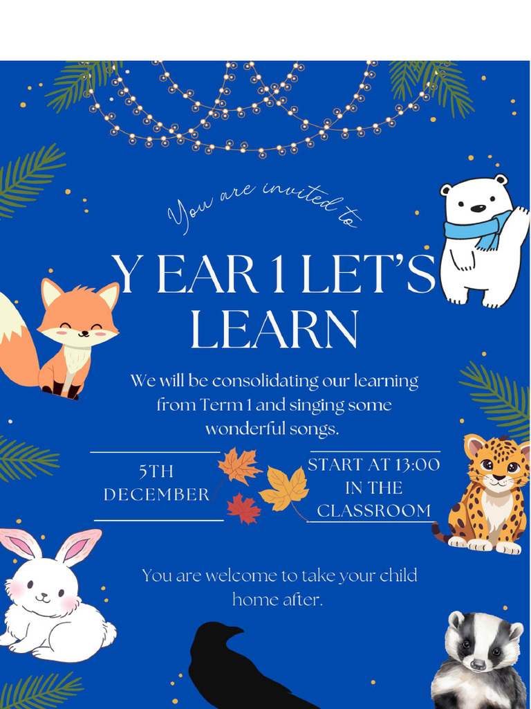 Year One Lets Learn Poster | PDF