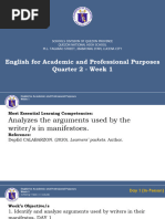 English For Academic and Professional Purposes: Quarter 2 - Module 2 ...