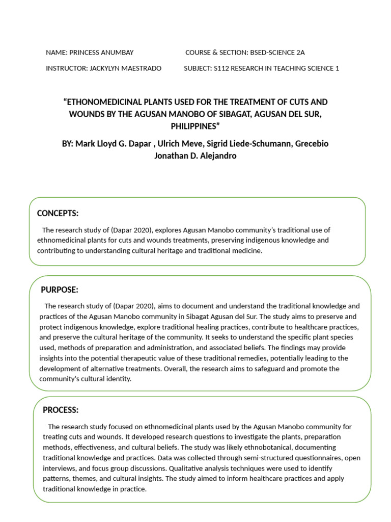 (DAPAR 2020) Anumbay P. Bsed-Science 2A | PDF
