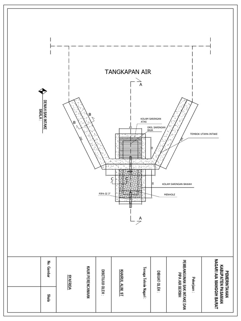 contoh denah intake | PDF