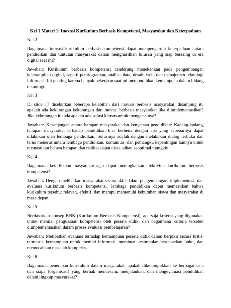 Kel 1 Materi 1 | PDF