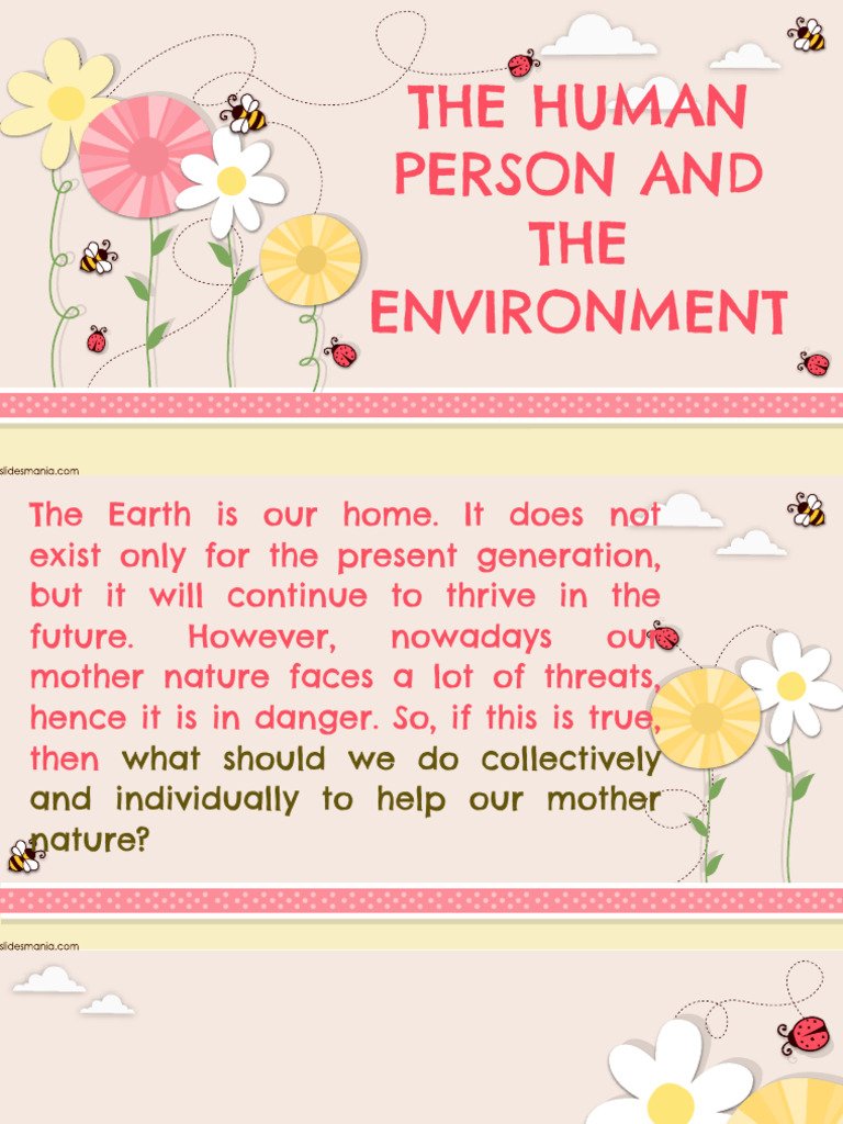 The Human Person and The Environment STUDENTS | PDF | Ecology | Nature