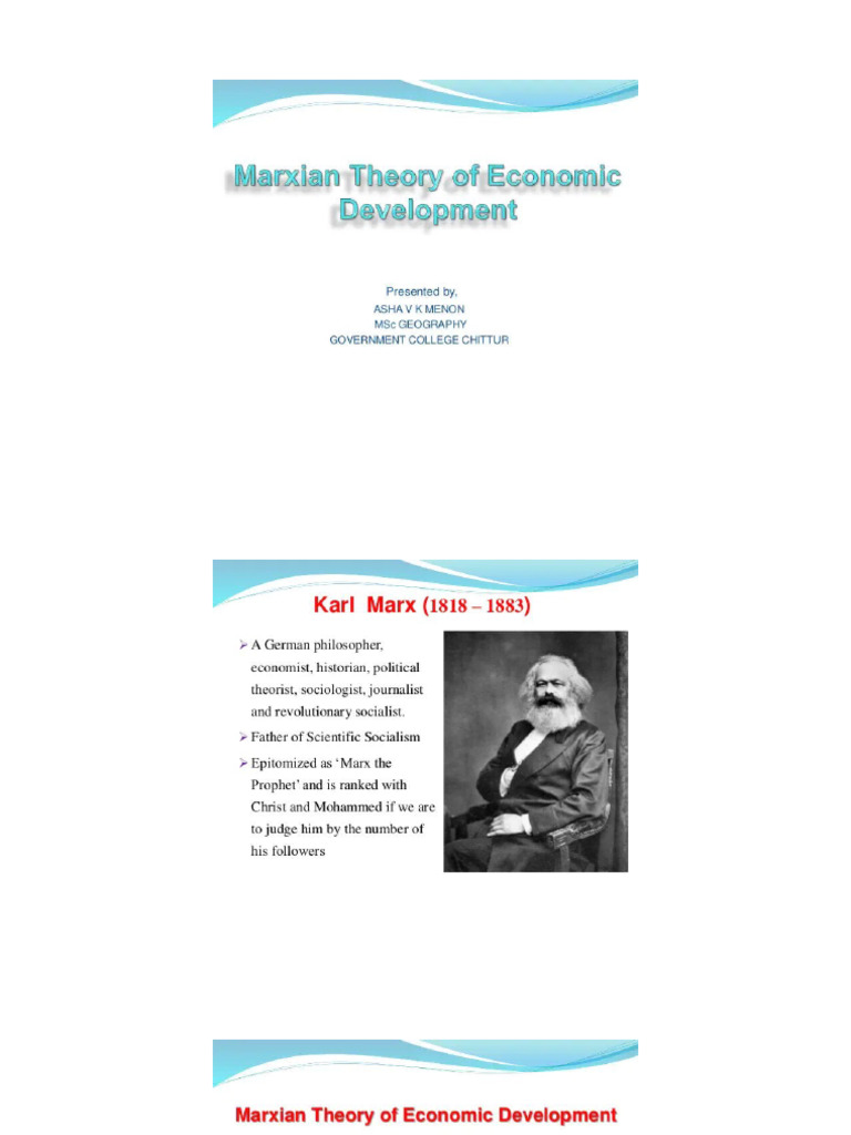 Karl Marx Theory of Development | PDF