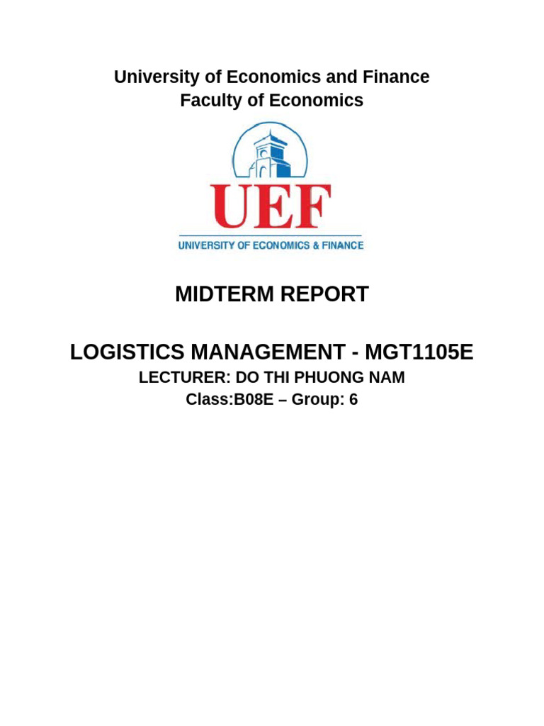 Logistics MIDTERM REPORT - gr6 | PDF | Containerization | Crane (Machine)
