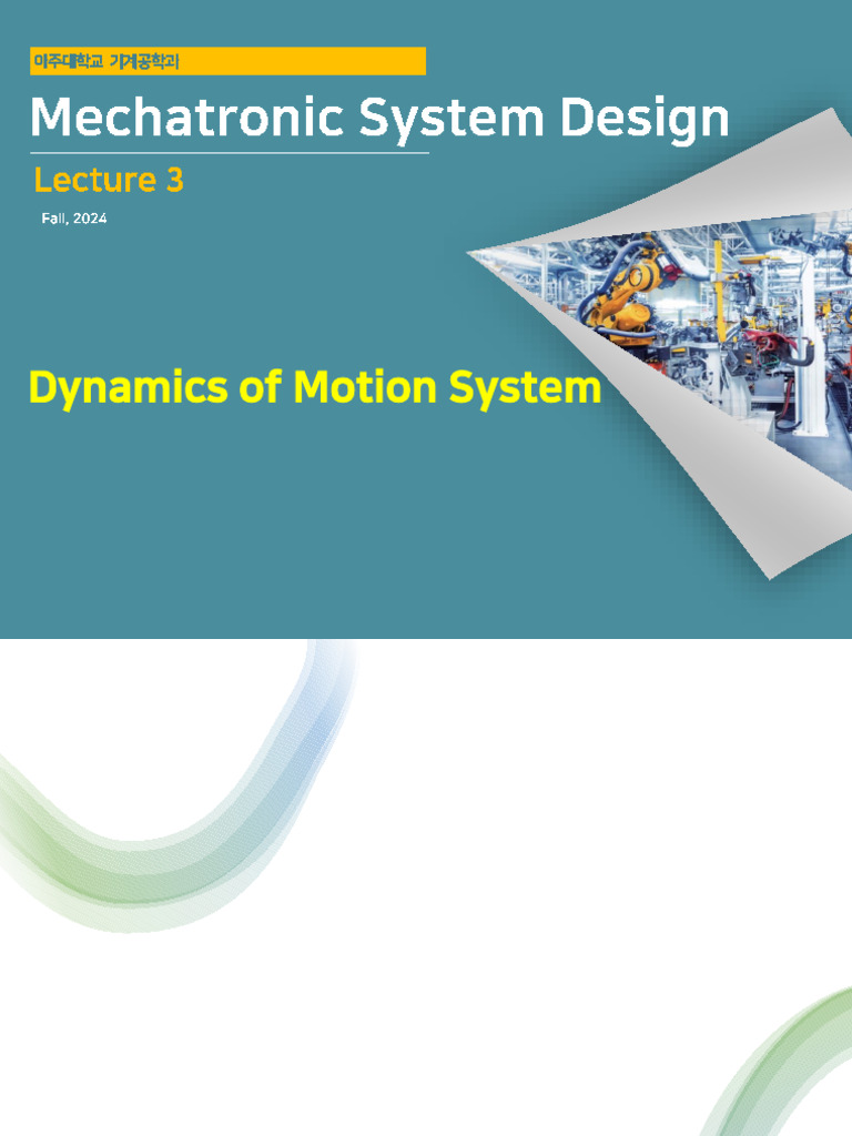 Lecture Note 3 - Dynamics of Motion Systems | PDF | Eigenvalues And Eigenvectors | Normal Mode