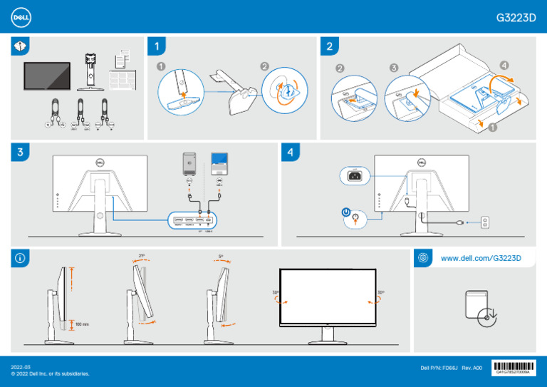 g3223d Monitor - Setup Guide | PDF