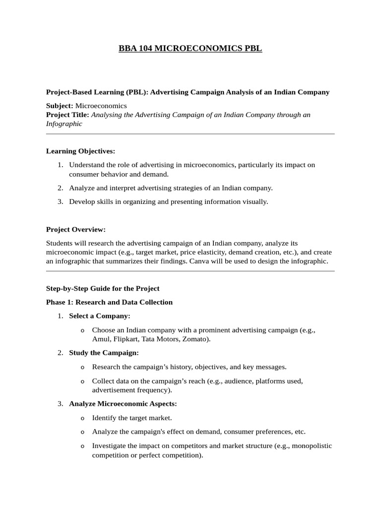 Bba 104 Microeconomics PBL | PDF | Infographics | Microeconomics