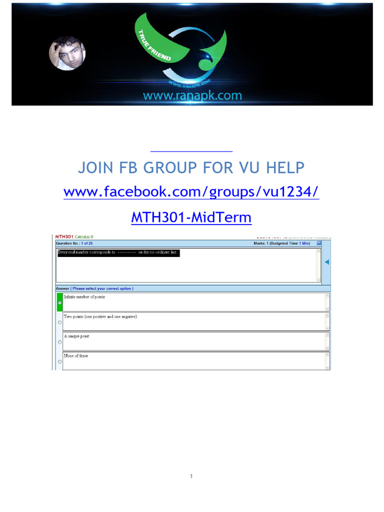 MTH301 MidTerm ScreenShots 1 | PDF