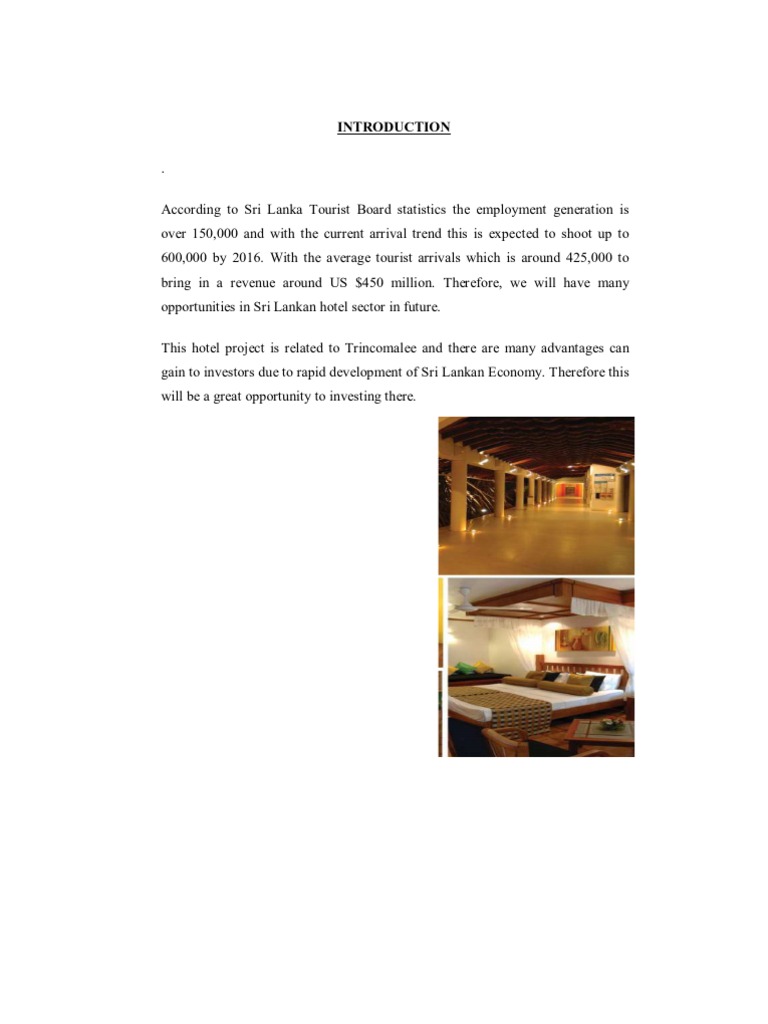 Hotel Project Proposal in Sri Lanka | PDF | Expense | Net Present Value