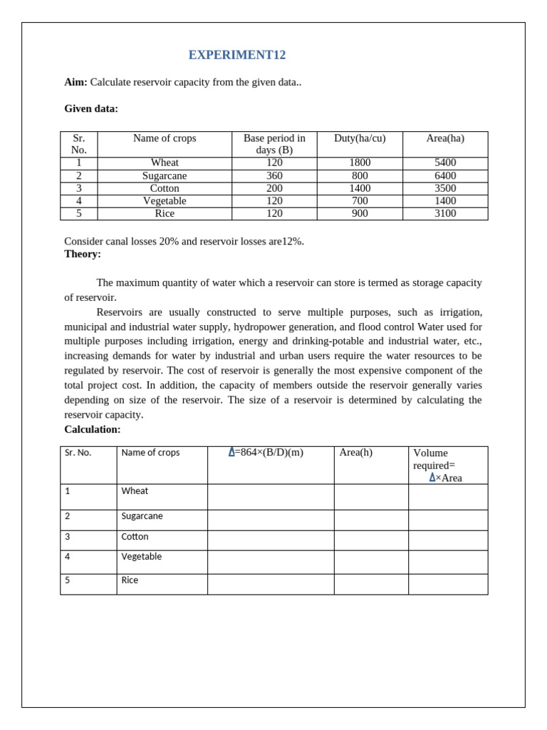 Experiment No. 12 Diploma Engineering | PDF